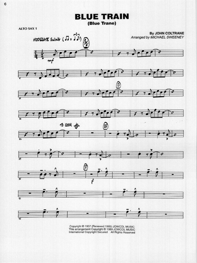 Blue Train-Alto 1 | PDF