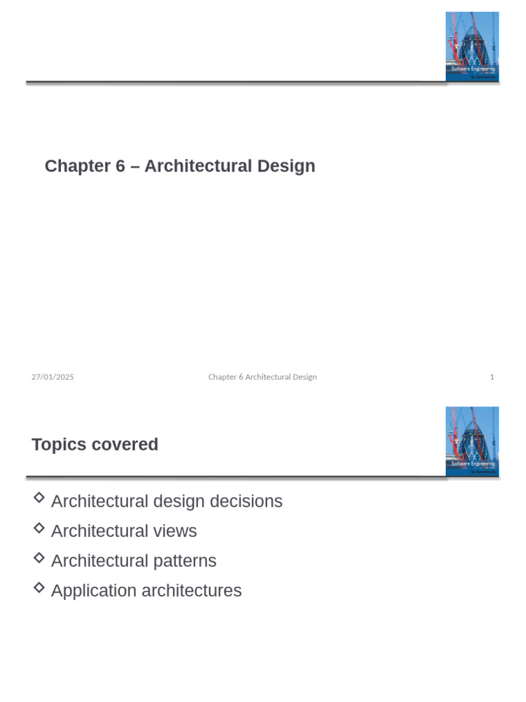 Ch6 Architectural Design | PDF | Model–View–Controller | System