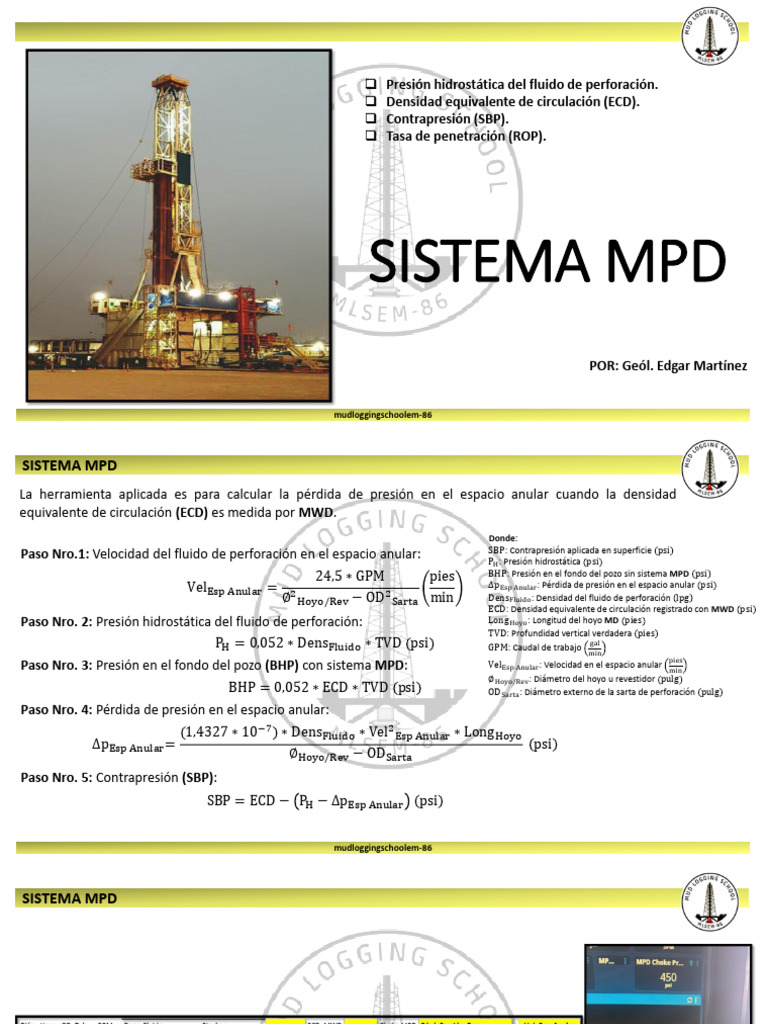 Sistema MPD | PDF | Presión | Mecánica de Medios Continuos
