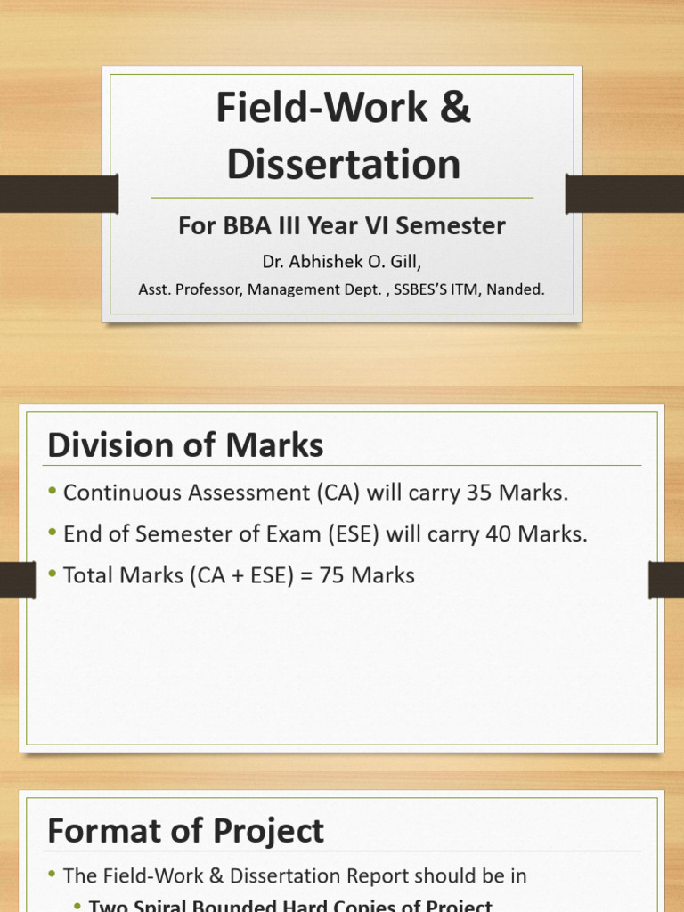 BBA VI Semester Project Guide | PDF