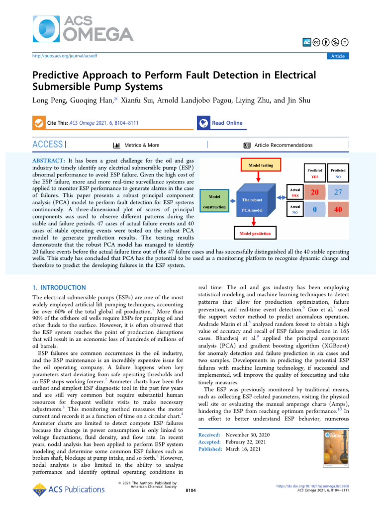 Predictive ESP Fault Detection | PDF | Principal Component Analysis ...