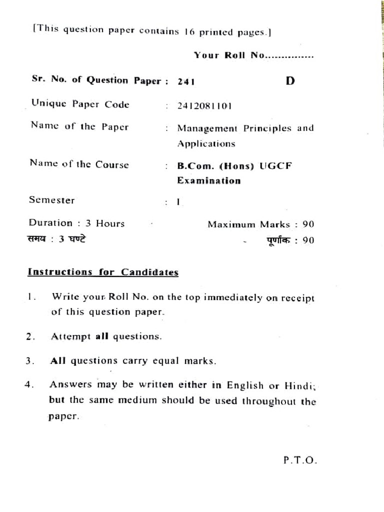 Management principles and applications sem 1 BCOM HONS | PDF | Social Psychology