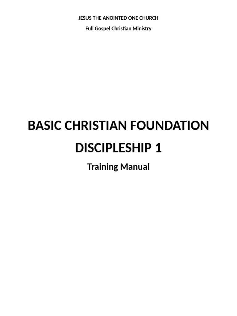 Discipleship 1 | PDF