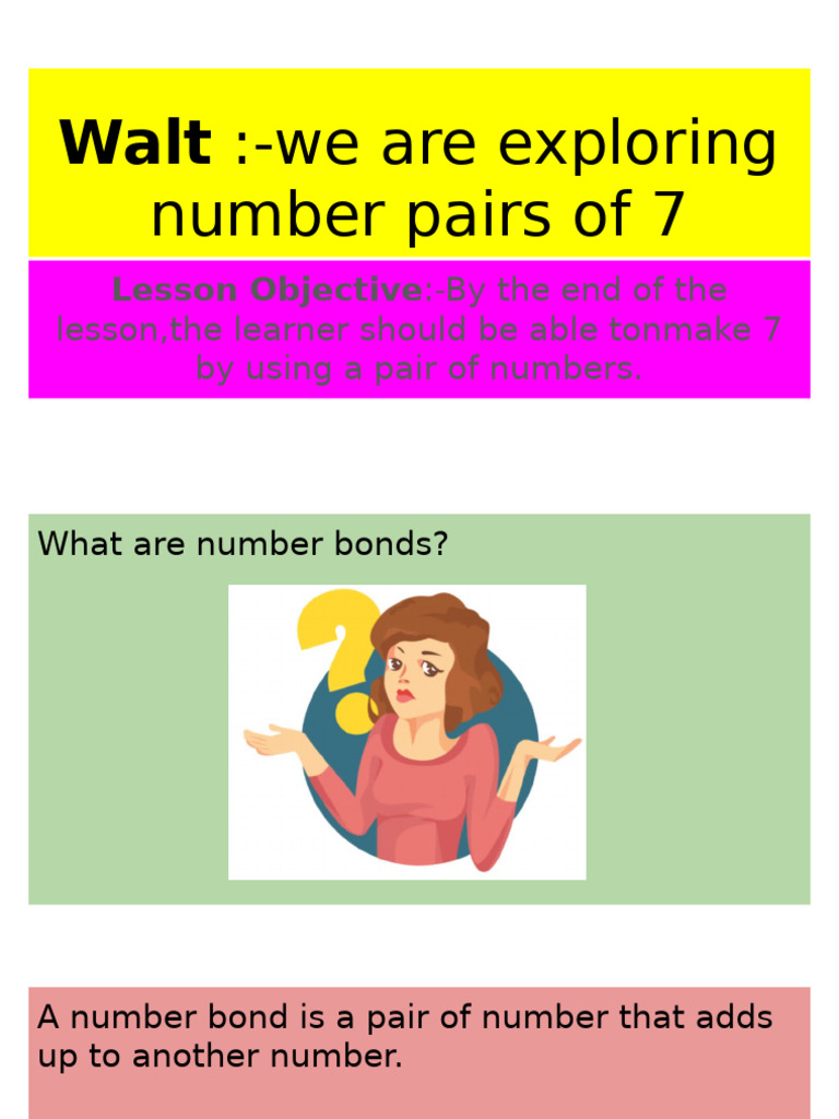 Number Bonds of 7 for First Graders | PDF