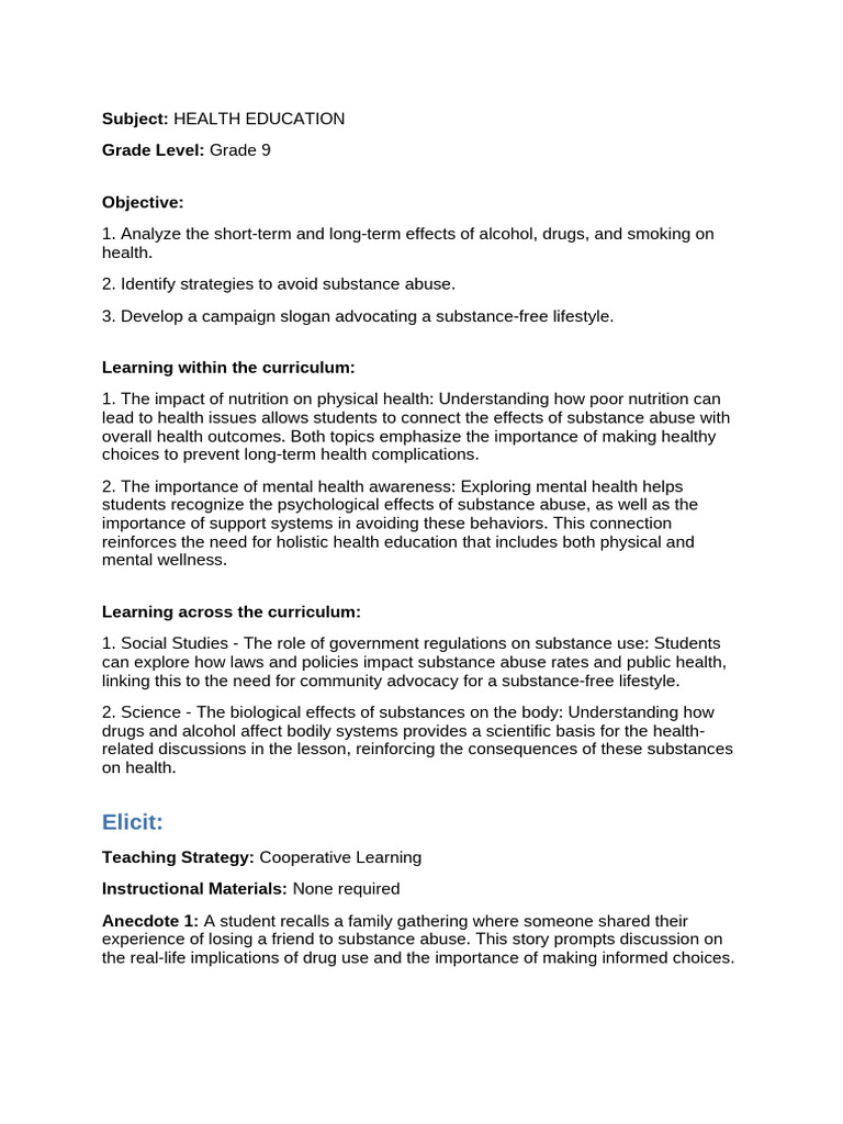 Inbound 981886128049391724 | PDF | Substance Abuse | Health Education