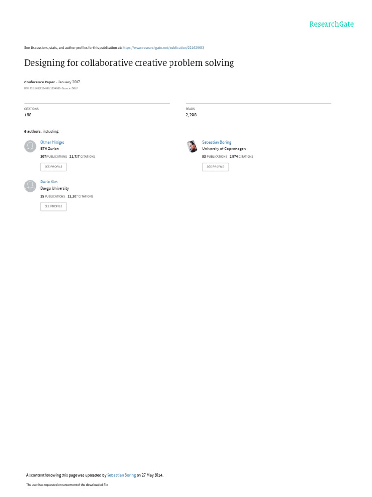 Designing For Collaborative Creative Problem Solvi | PDF ...