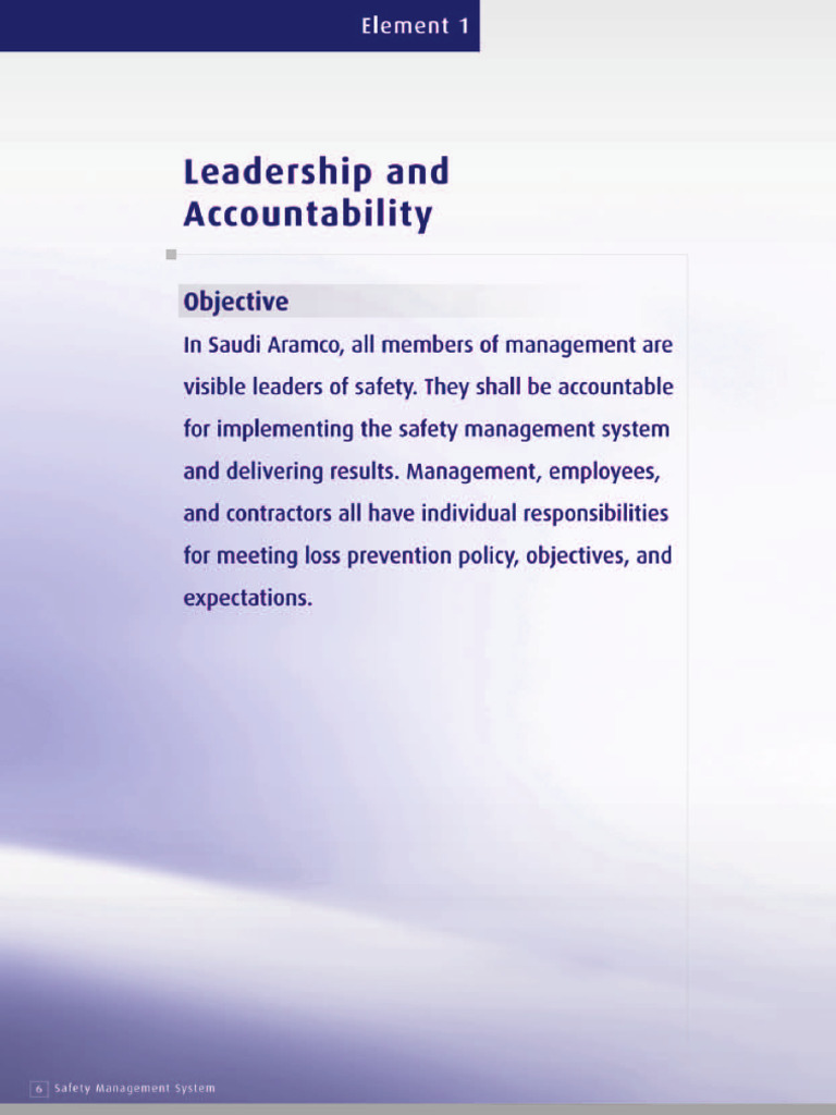 1 Leadership and Accountability | PDF