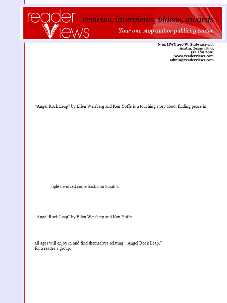 Angel Rock Leap Weisberg Review | PDF