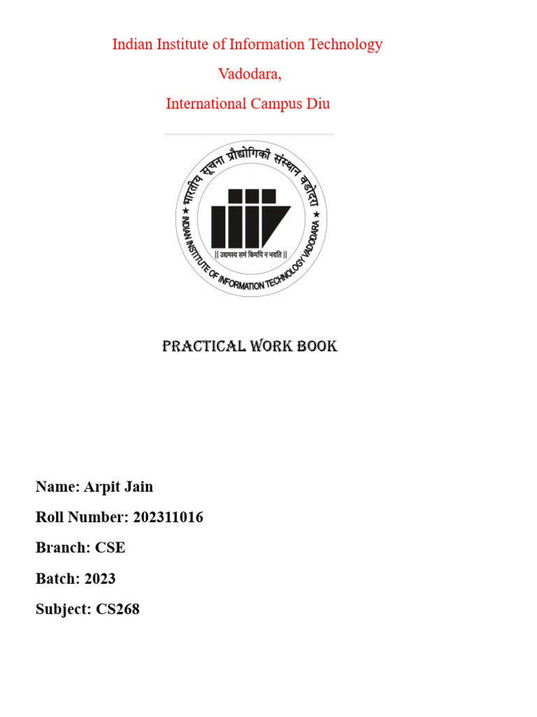 202311016_Arpit Jain_COA1 | PDF