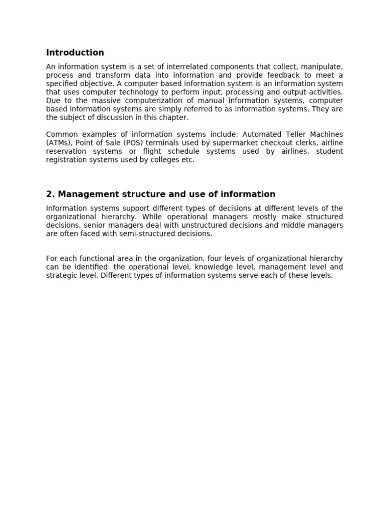 Types of Information Systems | PDF | Information System | Enterprise ...