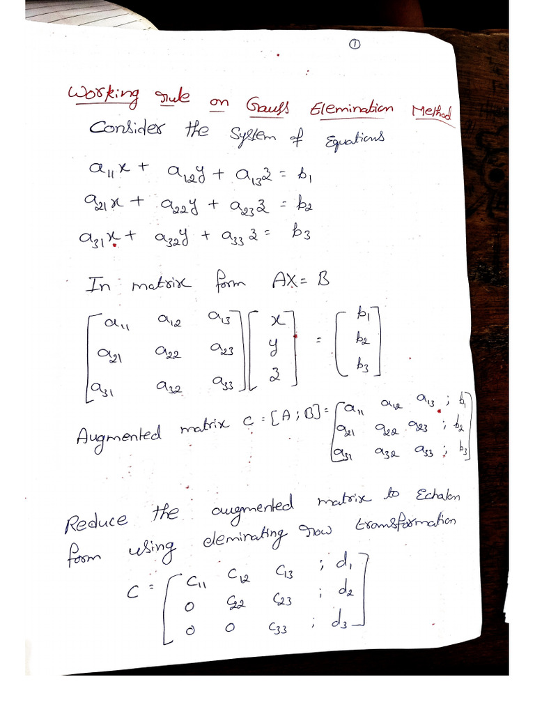 Gauss Elimination Method Pdf