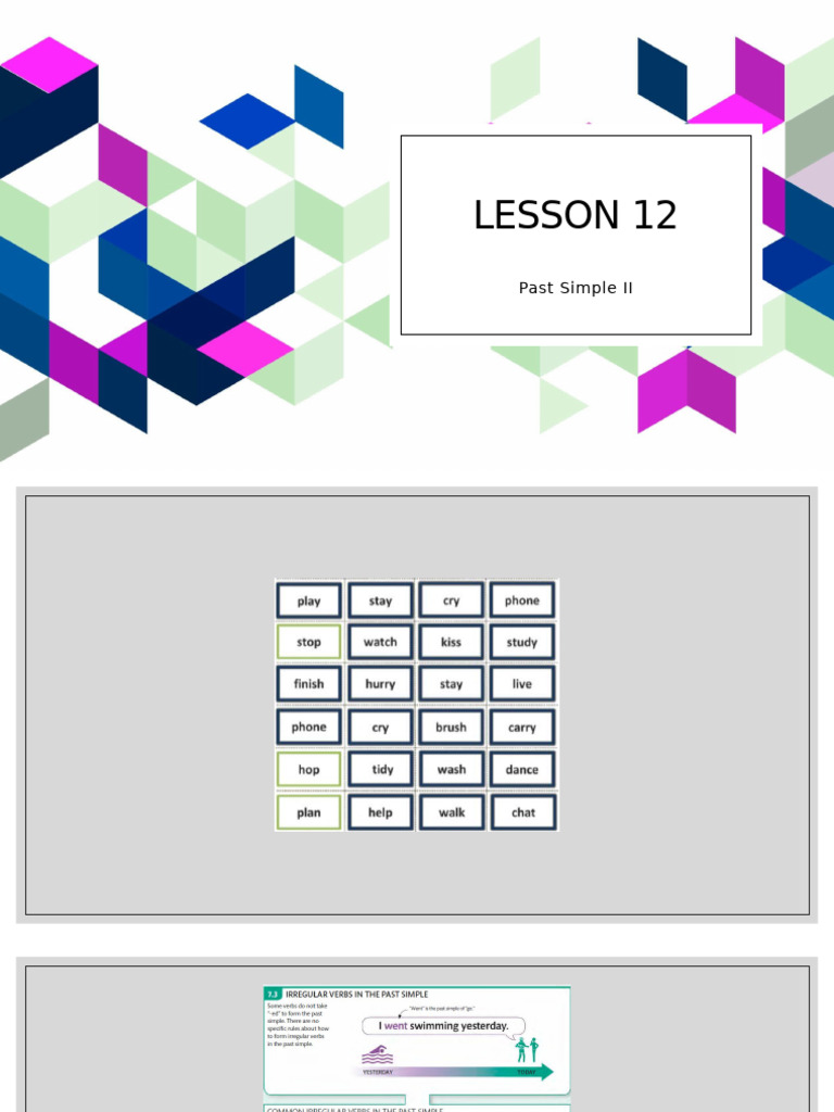 Lesson 12 - Past Simple 2 | PDF