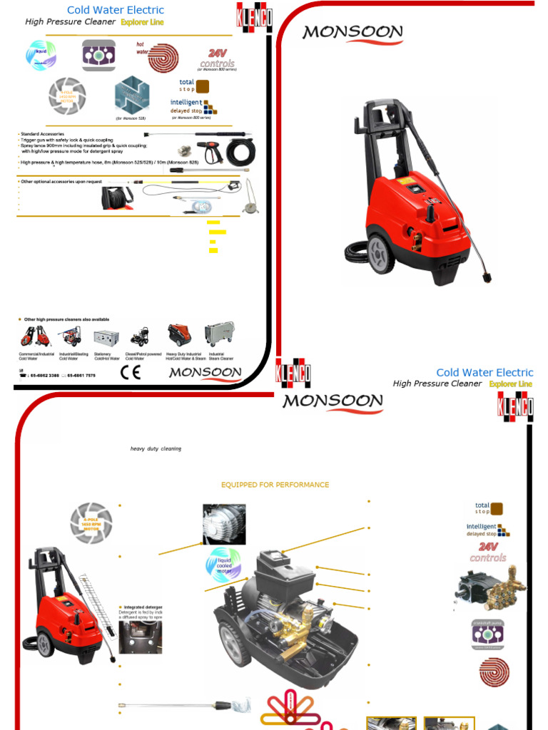High Pressure Cleaner Specs | PDF | Pump | Mechanical Engineering