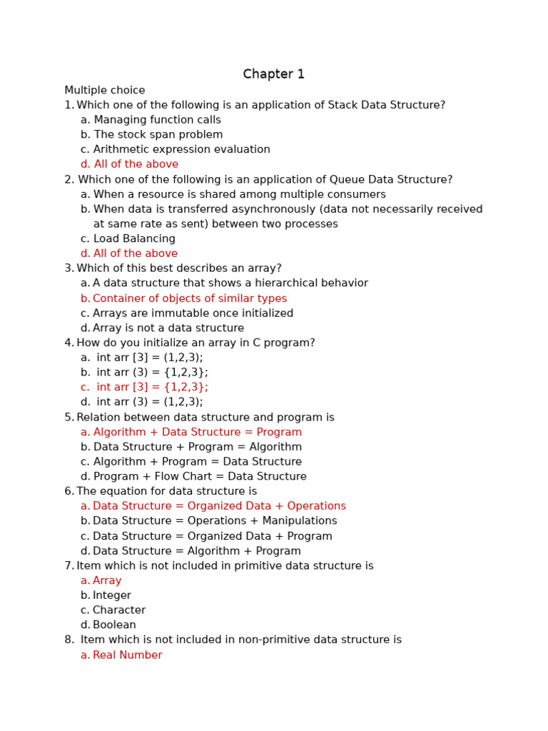 Chapter 1 | PDF | Data Structure | Data Type