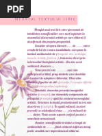 Schema Mesaj Text Liric | PDF