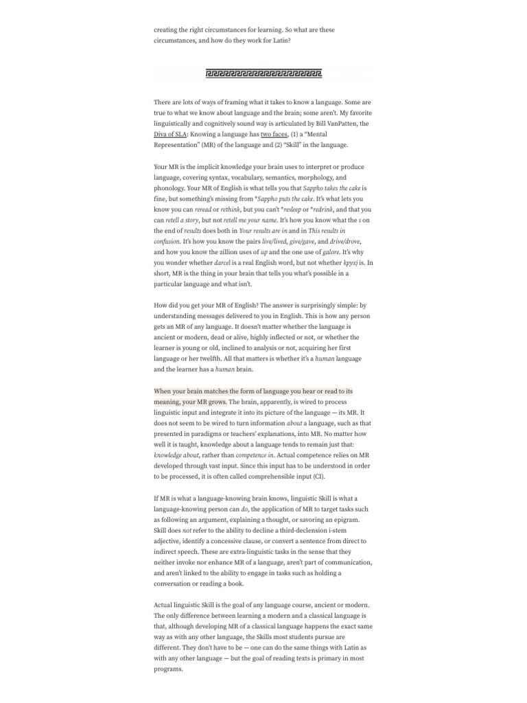 Teaching Latin To Humans. How To Honor Both The Language and The - by Justin Slocum Bailey ...