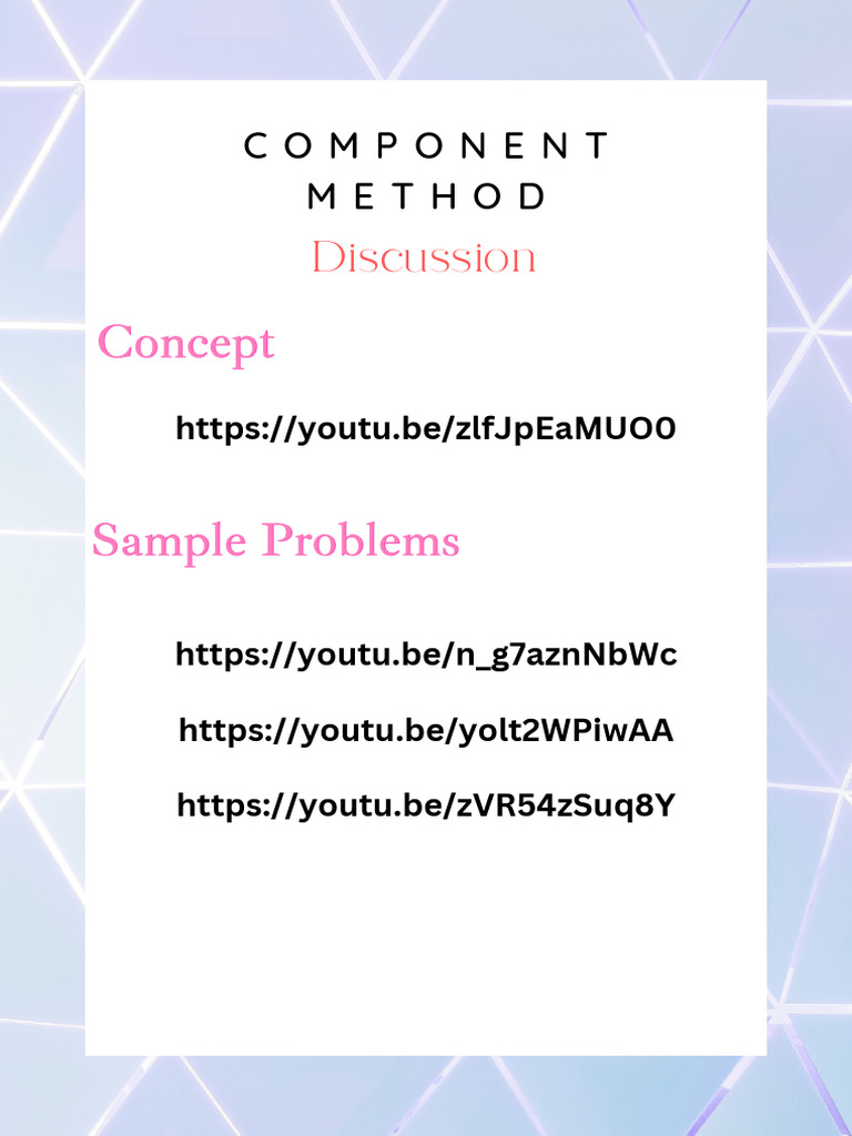 Component Method Discussion Link | PDF