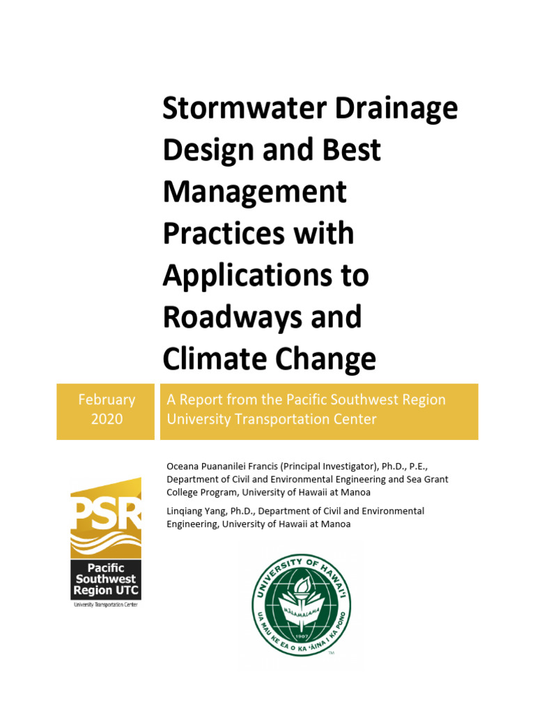 PSR 18 42 - Francis - Final Report | PDF | Stormwater | Surface Runoff