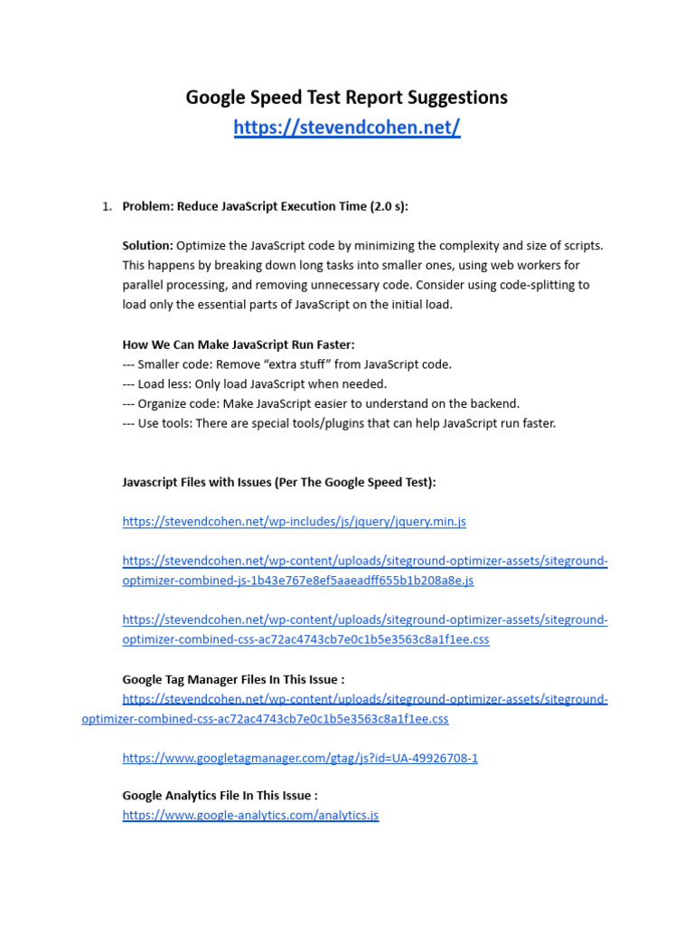Optimize JavaScript for Faster Loading | PDF | Networking | Internet & Web