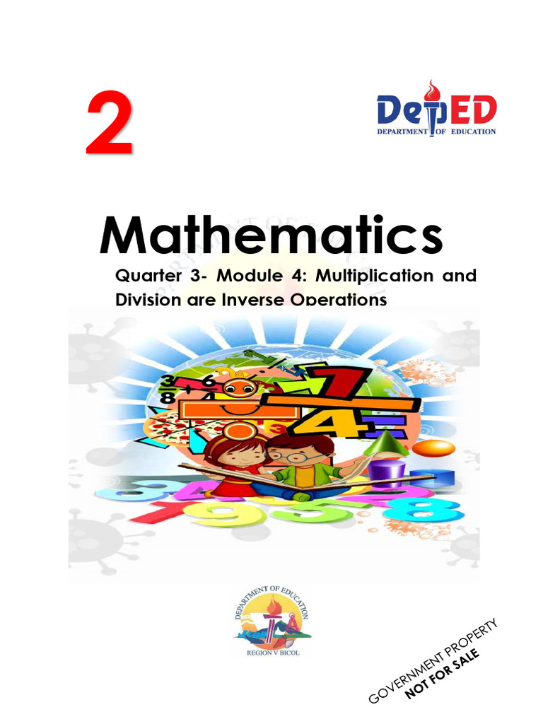 Math 2 - Quarter 3 - Multiplication and Division Are Inverse Operations ...