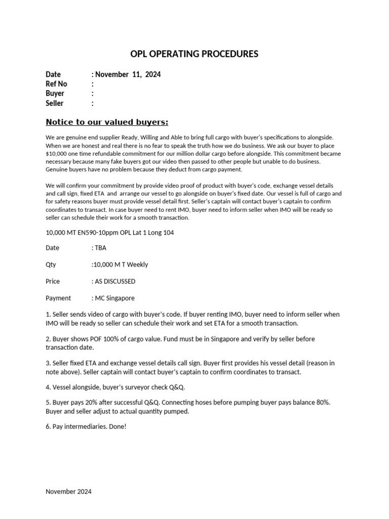 OPL Procedures_035919 | PDF