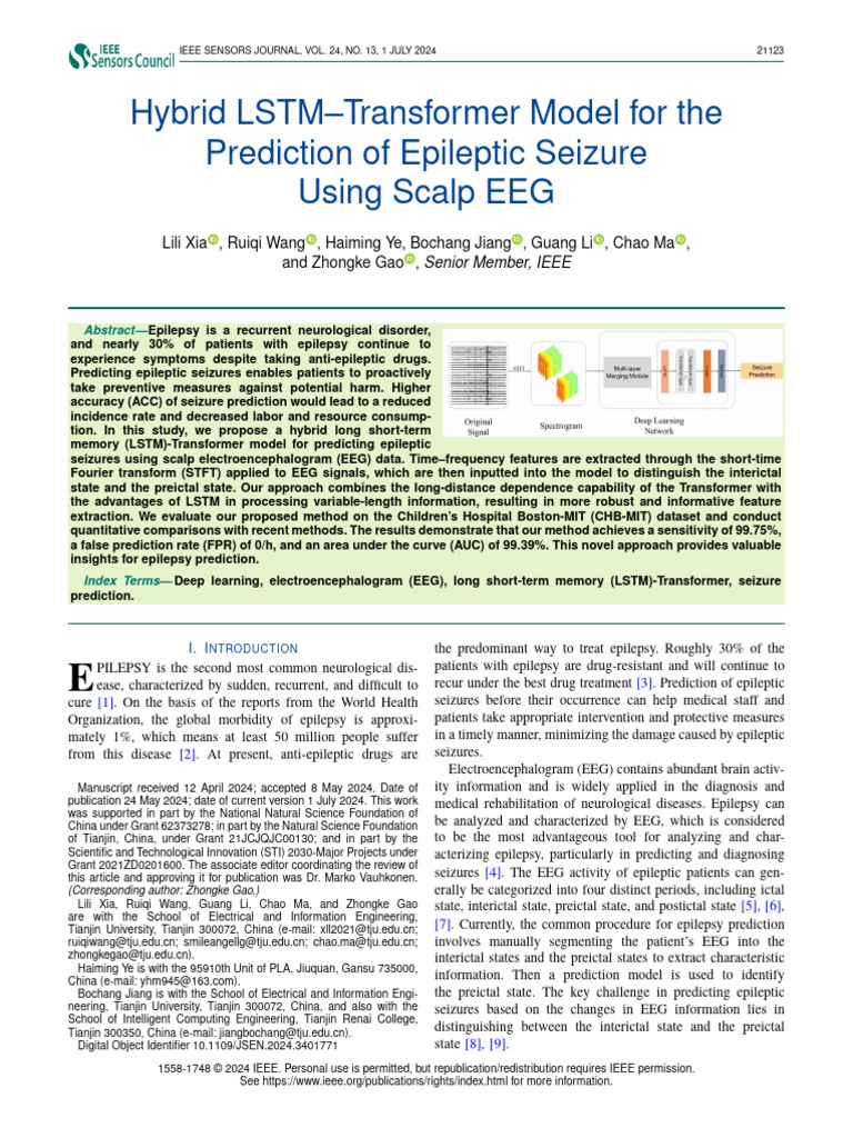 EEG Seizure Prediction Model | PDF | Electroencephalography | Epilepsy