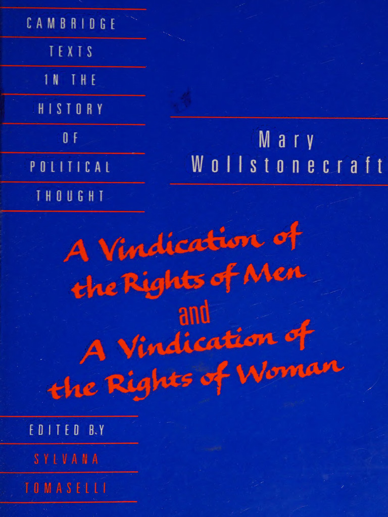 A Vindication of The Rights of Men and A Vindication of The - Anna's ...