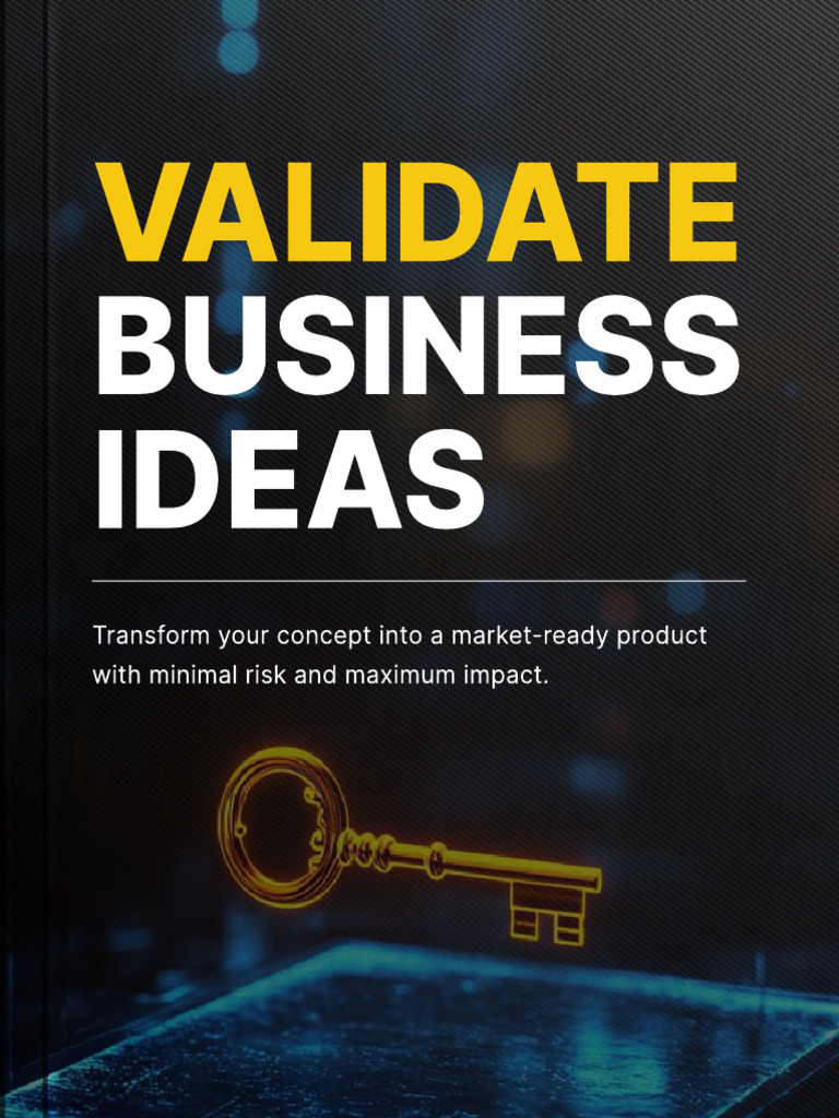 Validate Business Ideas - Book | PDF | Startup Company | Small Business ...