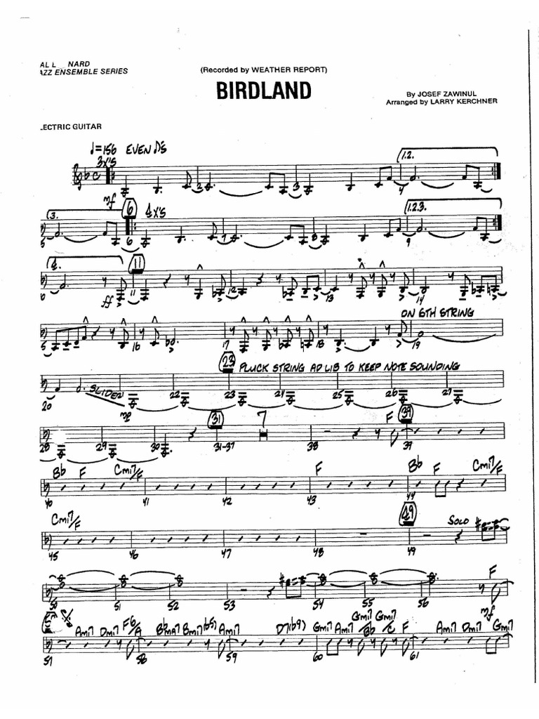 Birdland Guitar | PDF