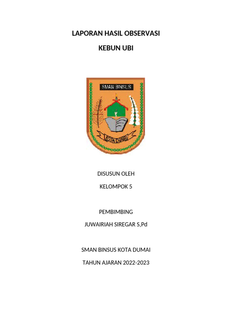 Laporan Kebun Ubi | PDF