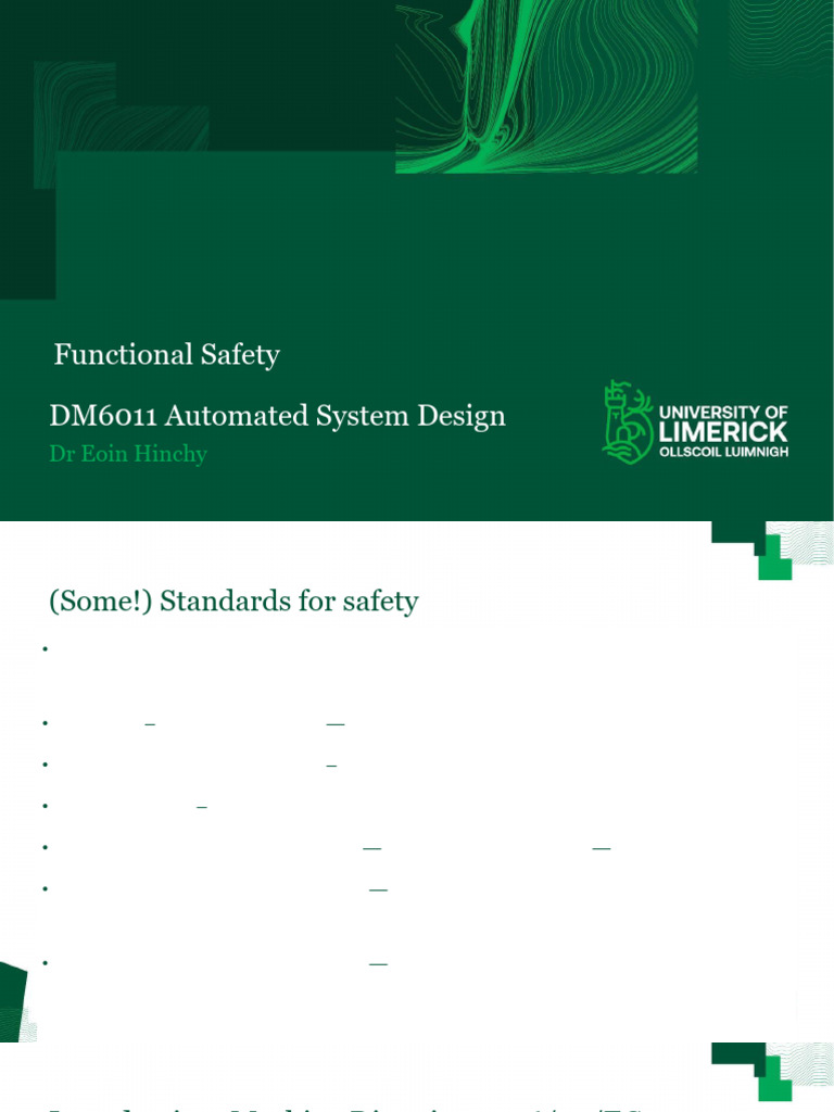 Week 12 Functional Safety | PDF | Systems Engineering | Safety