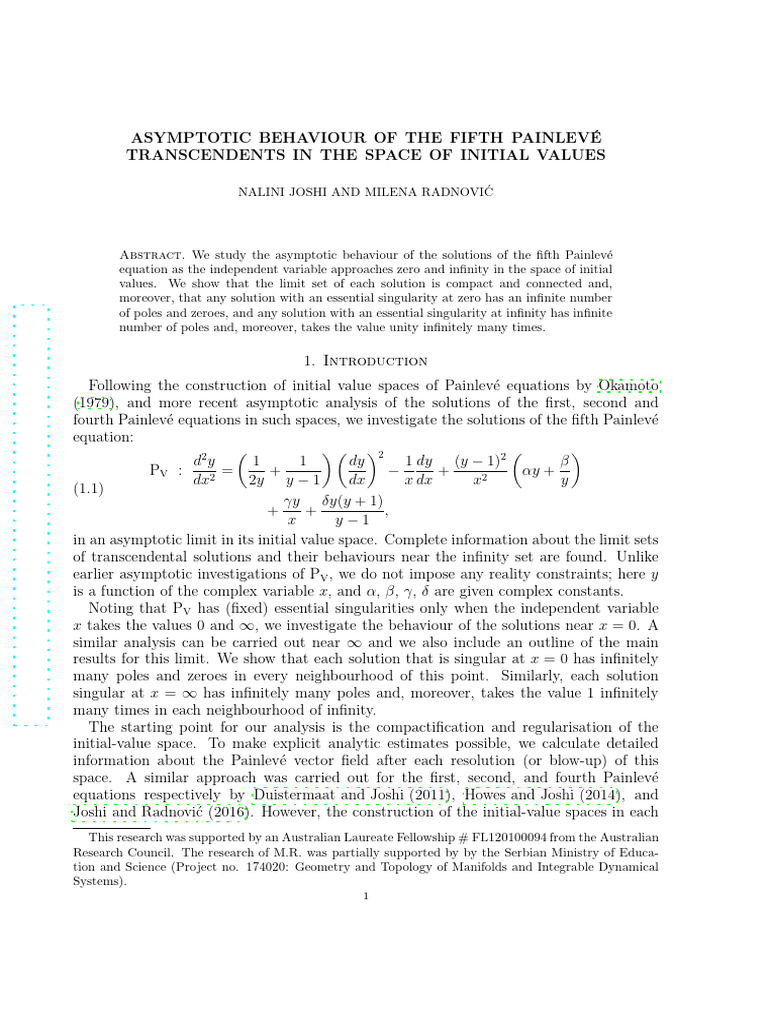 1703.00100v2 | PDF | Holomorphic Function | Limit (Mathematics)
