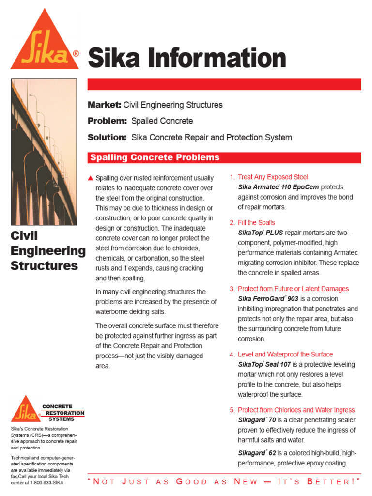 Sika Concrete Repair and Protection System | PDF | Concrete | Corrosion