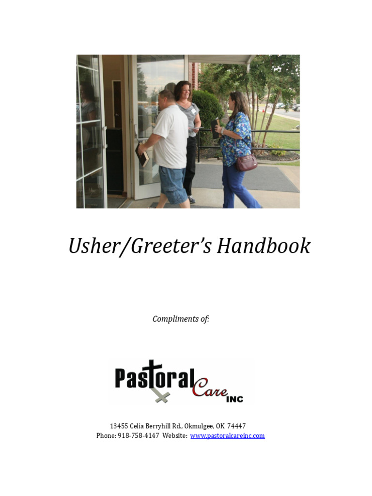 Usher and Greeter Handbook | PDF | Eucharist | Elder (Christianity)