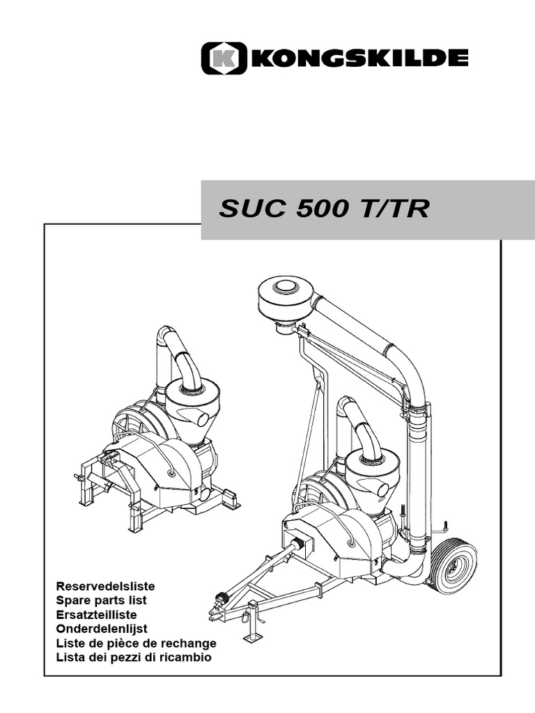 SUC 500 T2/TR2 Spare Parts List | PDF | Screw | Belt (Mechanical)