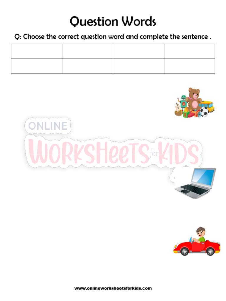 Question Word Worksheet For Grade 1-6 | PDF