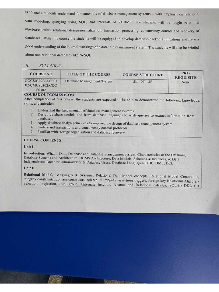 DBMS Syllabus Nep | PDF