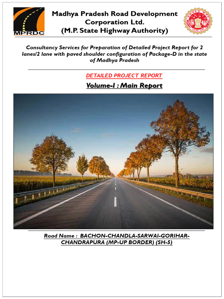 MP Highway Project Report Package-D | PDF | Road | Traffic
