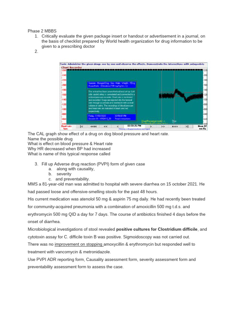 Practical 2024 final exam | PDF | Medical Treatments | Pharmacology