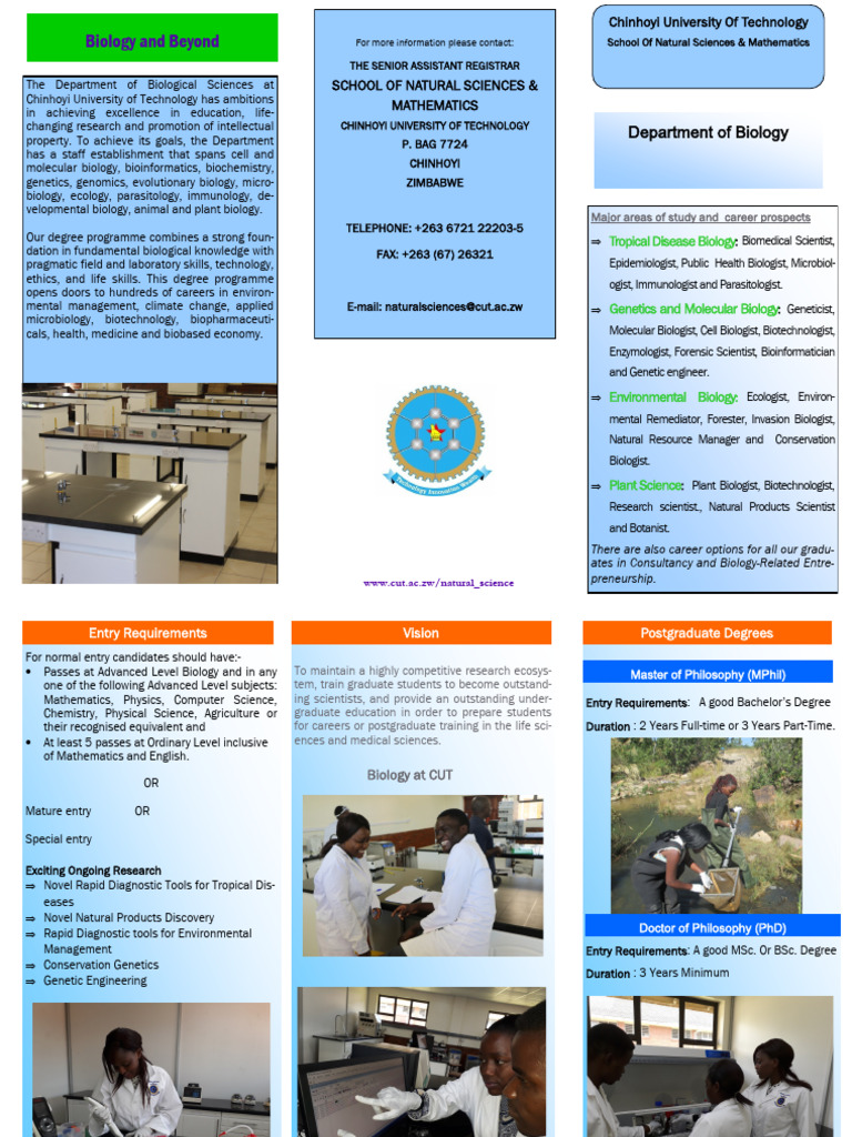 Revised Biological Sciences - Brochure 2022 | PDF | Biologist ...