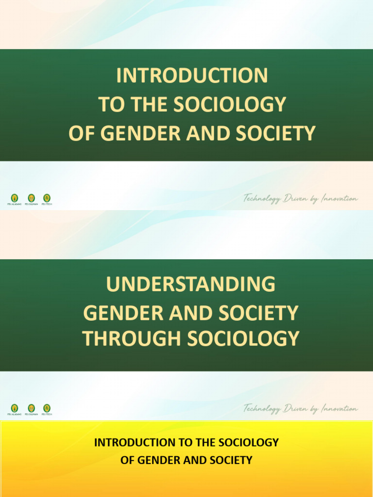 (M1-MAIN) Introduction To The Sociology of Gender and Society | PDF ...