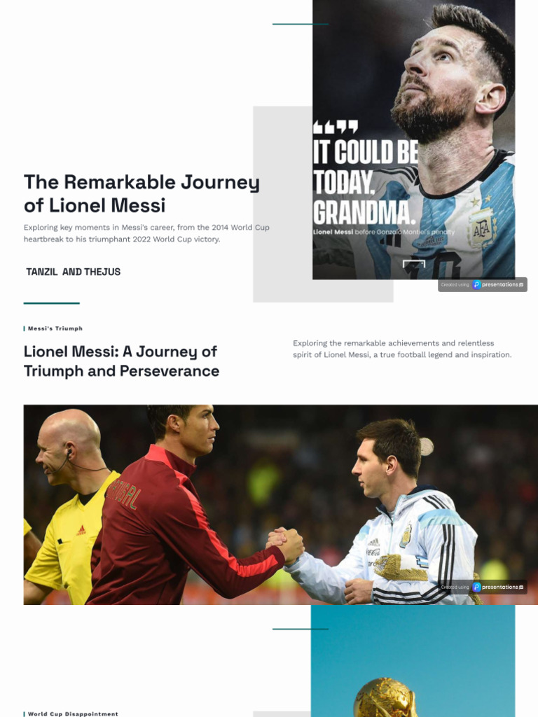 Lionel Messi - A Journey of Triumph and Perseverance | PDF