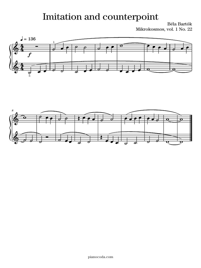 7 Imitation and Counterpoint Bartok | PDF