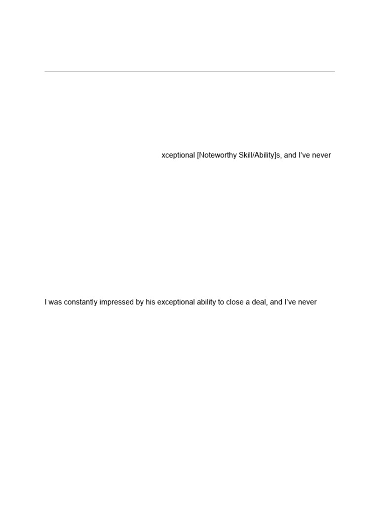LinkedIn Recommendation Template Sample | PDF