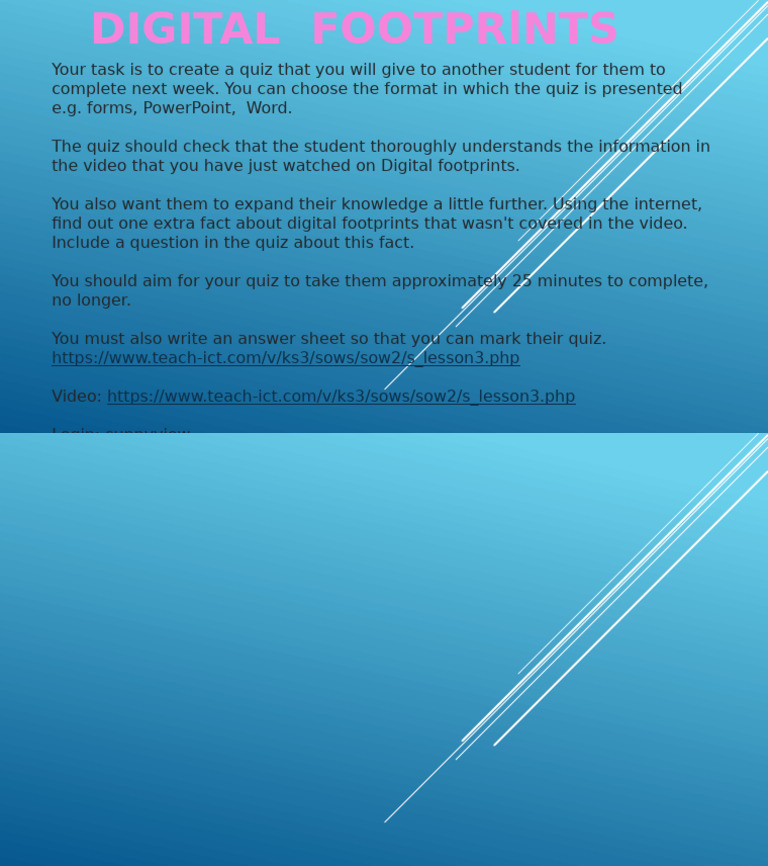 Digital Footprints Quiz Creation Guide | PDF