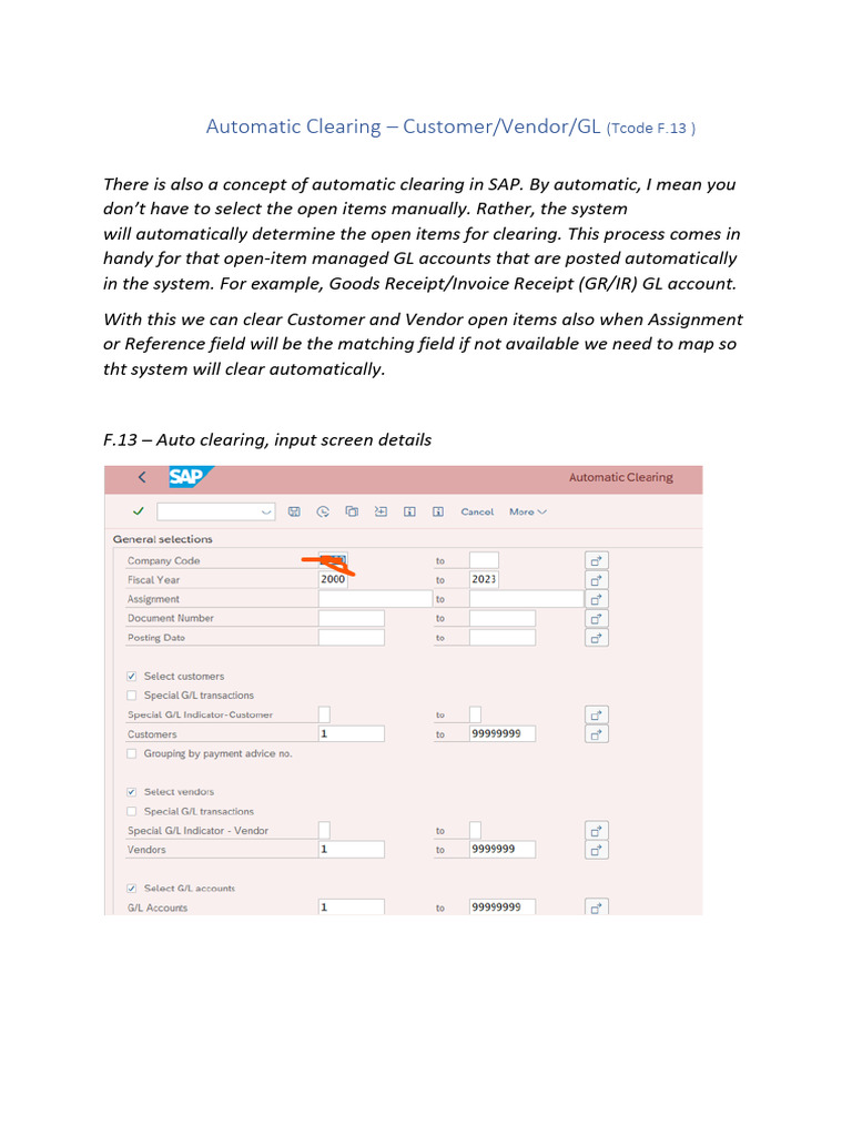 Sap Auto Clearing F 13 Pdf