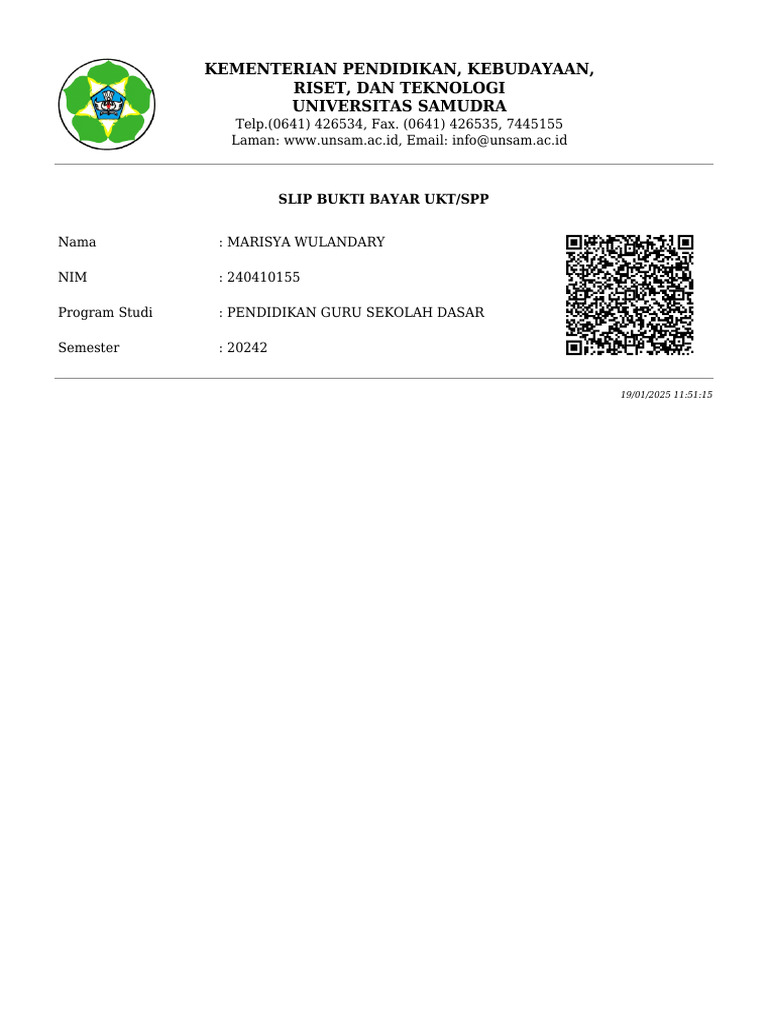 SLIP BUKTI UKT_2 | PDF