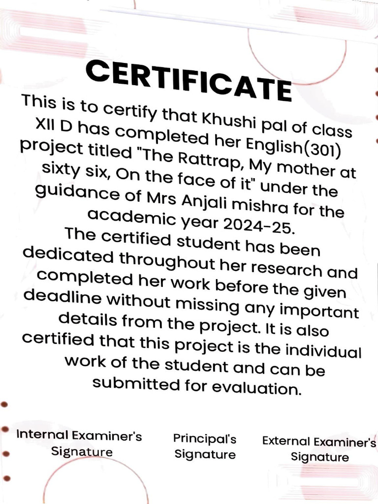 Project Work Class 12 English | PDF