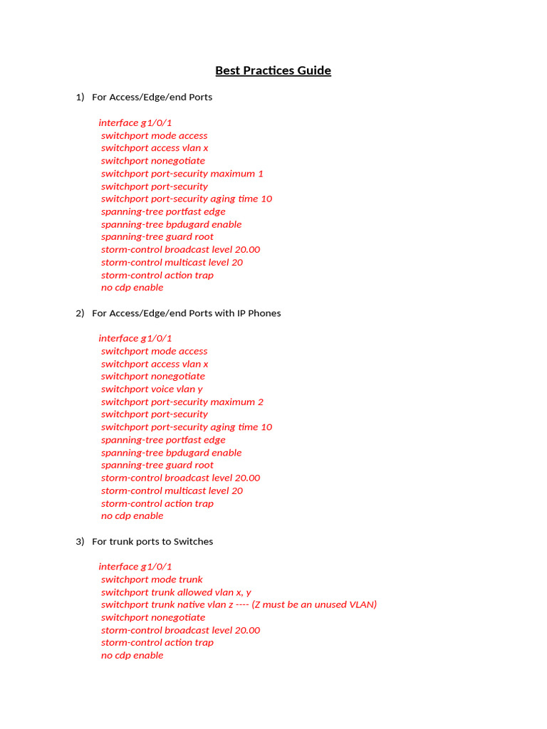 Best Practices Guide | PDF | Telecommunications | Internet Protocols
