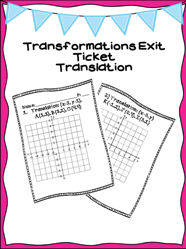 Transformations Exit Ticket Translation | PDF